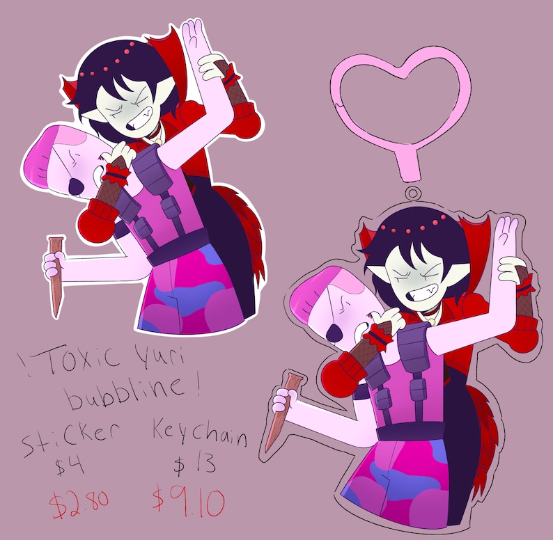 Bubbline Toxic Yuri Sticker PRE-ORDER - Etsy