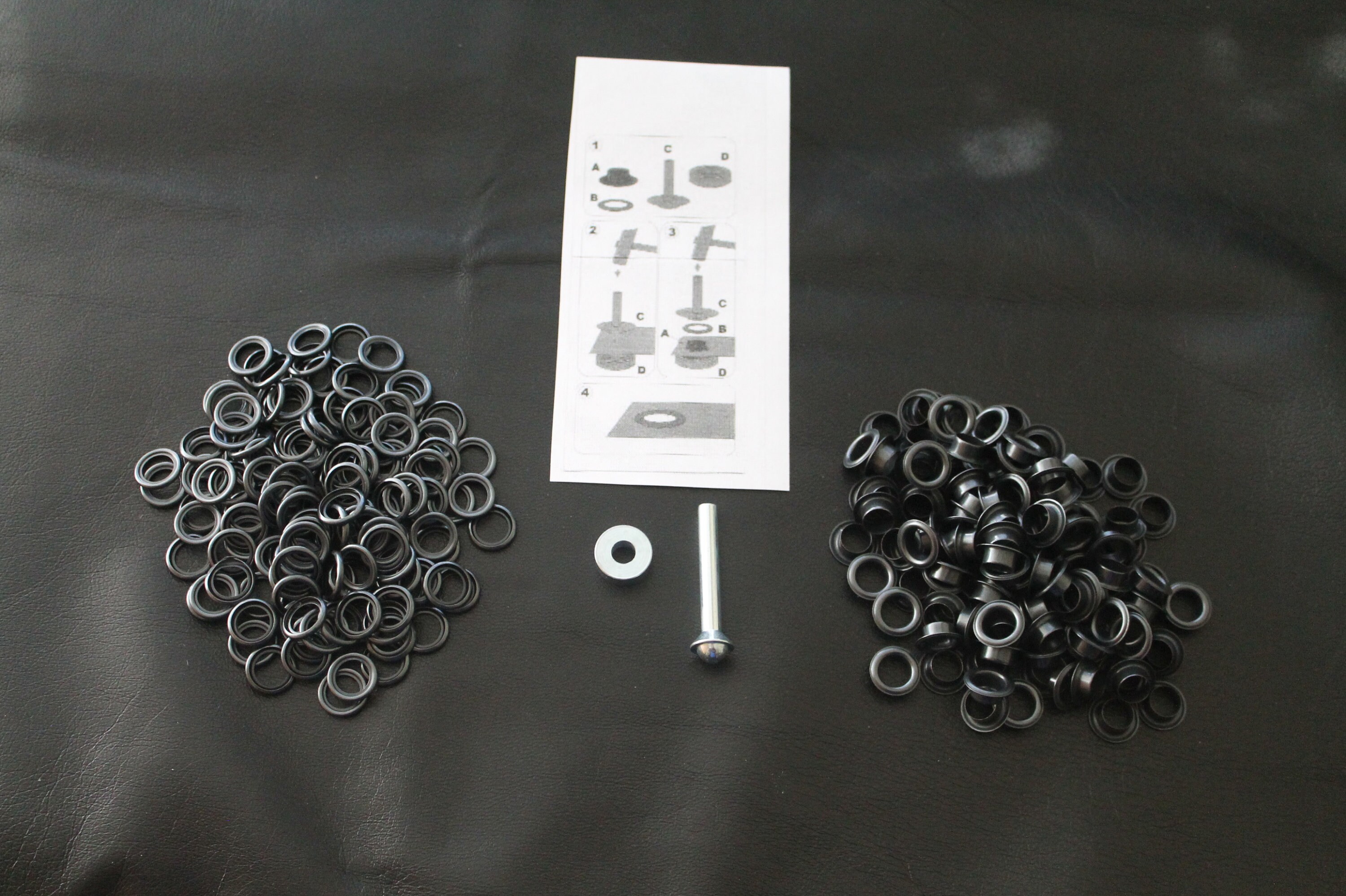 Ösen mit Scheiben 8 mm Innen Durchmesser inklusive 2 teiliges Werkzeug ...