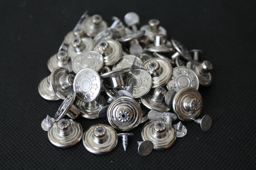 Jeans Buttons 17 Mm Diameter Buttons, Trouser Buttons Metal, Rustproof ...