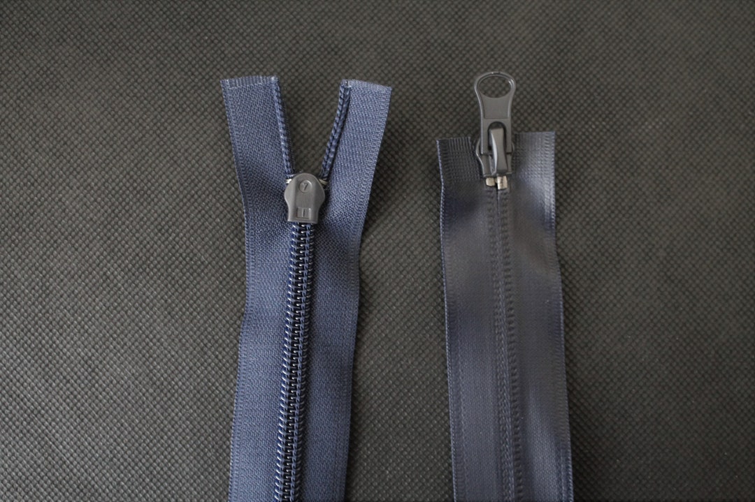 2-way Waterproof Zipper Water Resistant Separable 90cm Long Twisted ...