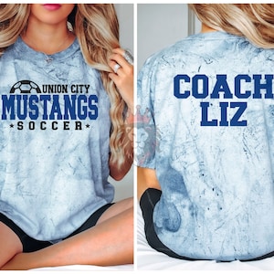 Custom & Personalized Soccer Spirit Wear on Comfort Colors Color Blast ...