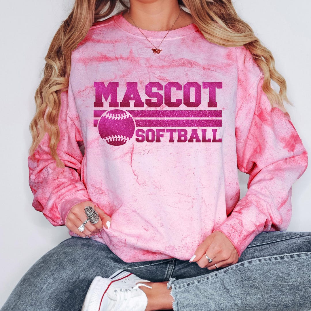 Custom Softball Pink Out Spirit Wear on Comfort Colors Color Blast T ...