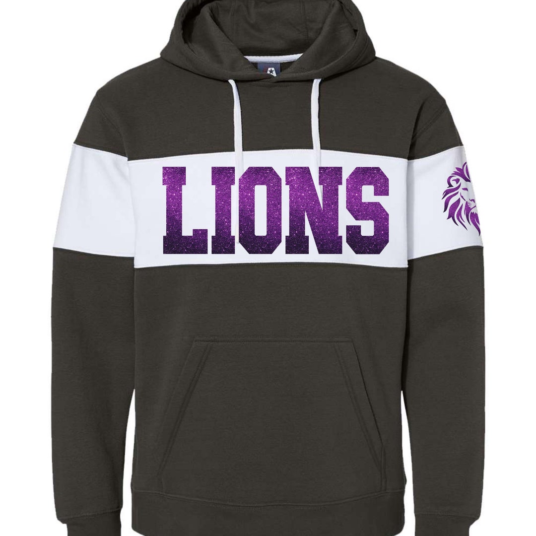Custom Lions Hoodie, Personalized Team Spirit Wear - Etsy
