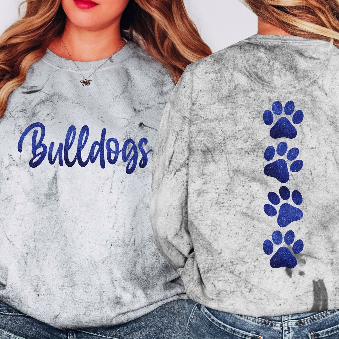Custom Bulldogs Spirit Wear on Comfort Colors Color Blast T-shirts ...