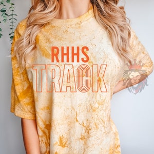 Custom & Personalized Track Spirit Wear on Comfort Colors Color Blast T ...