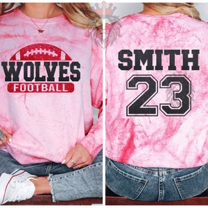Custom Football Spirit Wear on Comfort Colors Color Blast T-shirts ...