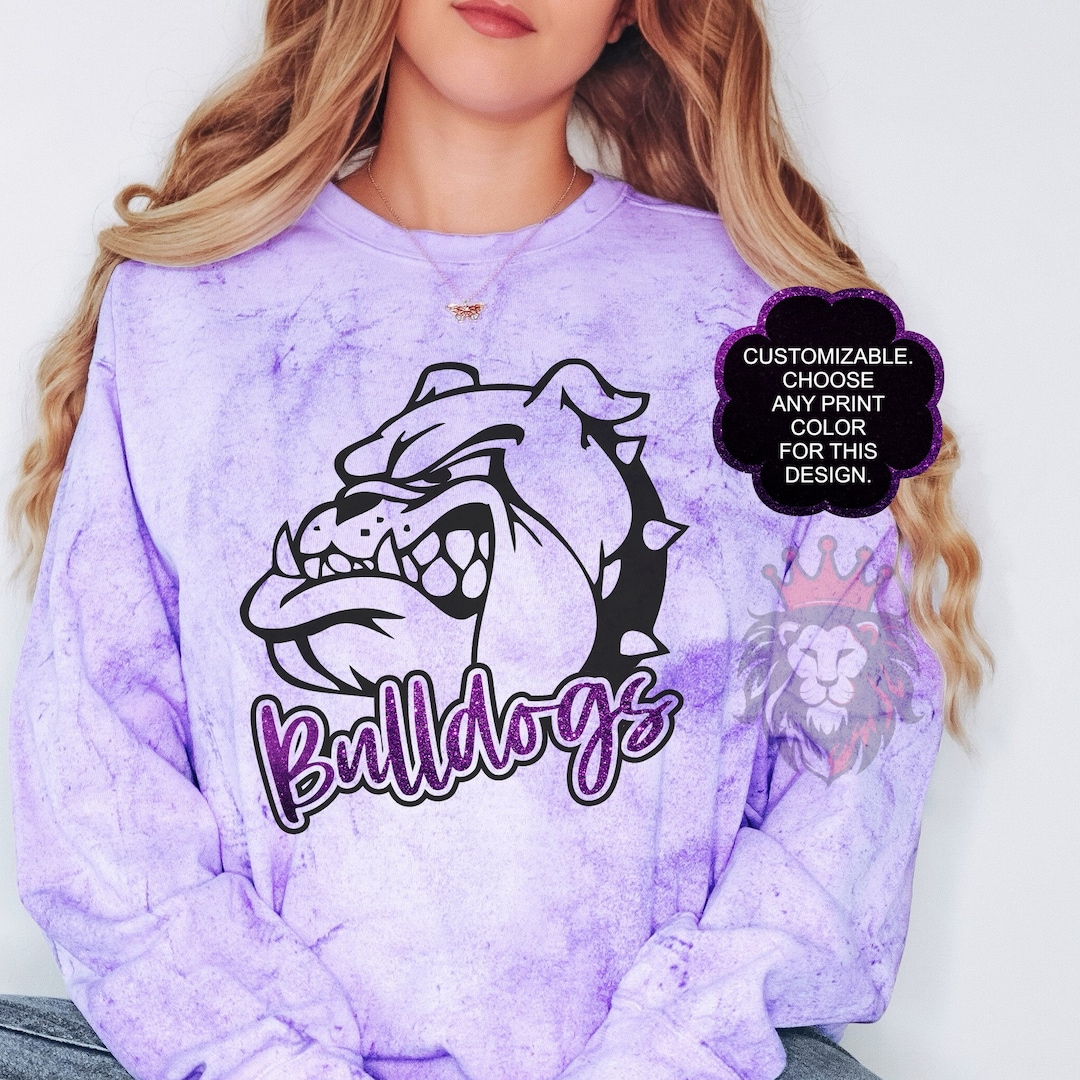 Custom Bulldogs Spirit Wear on Comfort Colors Color Blast T-shirts ...