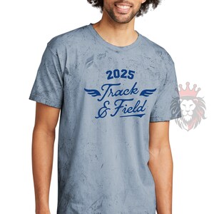 Custom & Personalized Track Spirit Wear on Comfort Colors Color Blast T ...