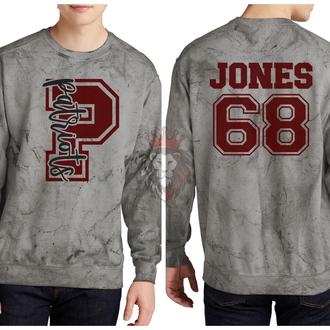 Custom Patriots Spirit Wear on Comfort Colors Color Blast T-shirts ...