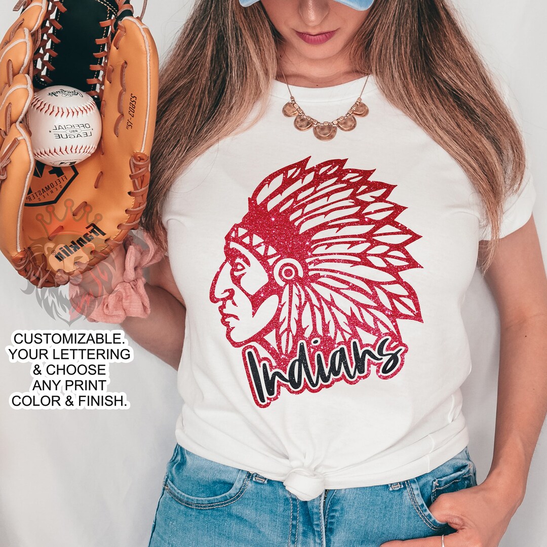 Custom Indians School Mascot Spirit Wear Shirts,sweatshirts, & Hoodies ...