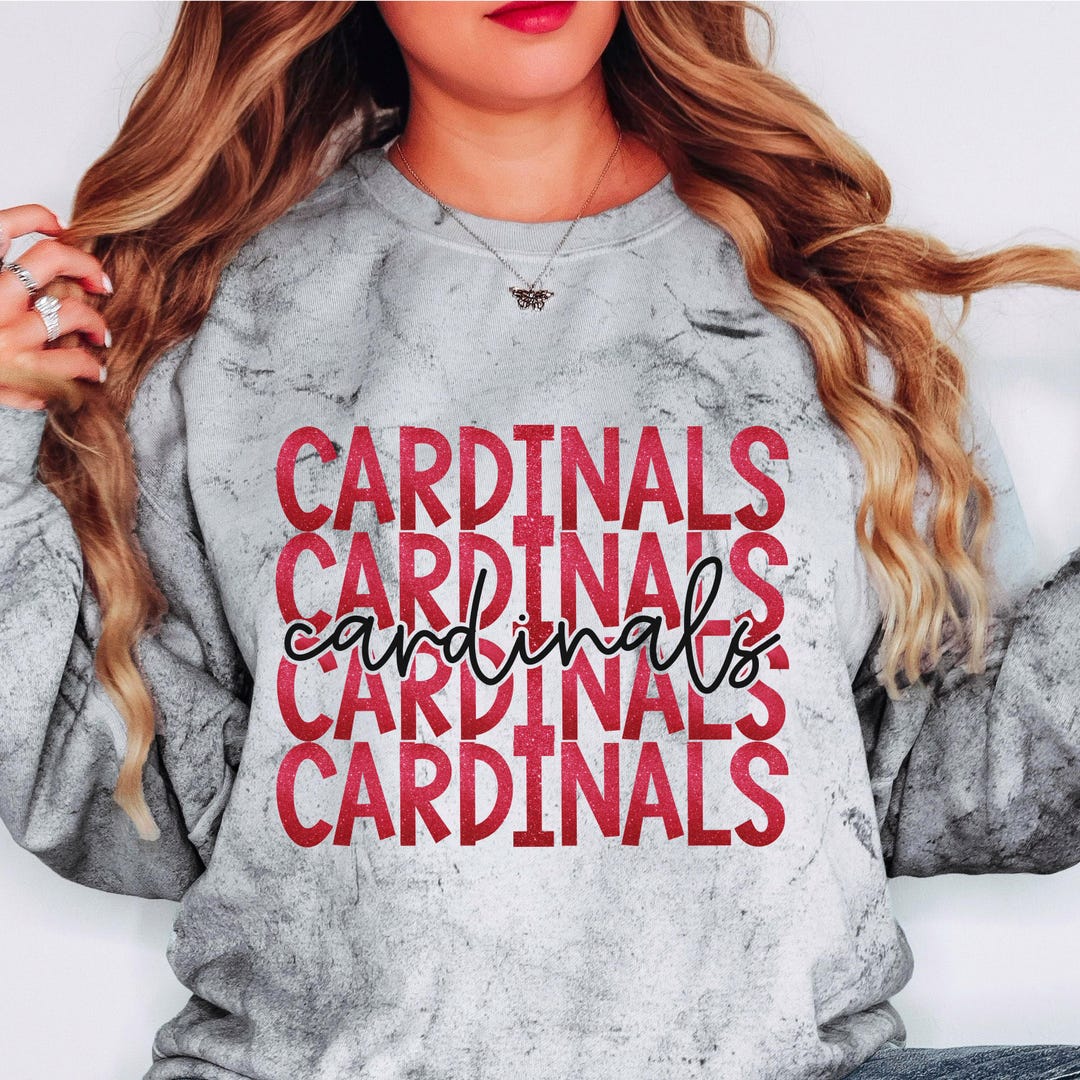 Custom Cardinals Spirit Wear on Comfort Colors Color Blast T-shirts ...
