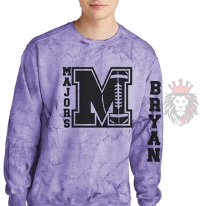 Personalized Football Spirit Wear Sweatshirt: Comfort Colors Team ...