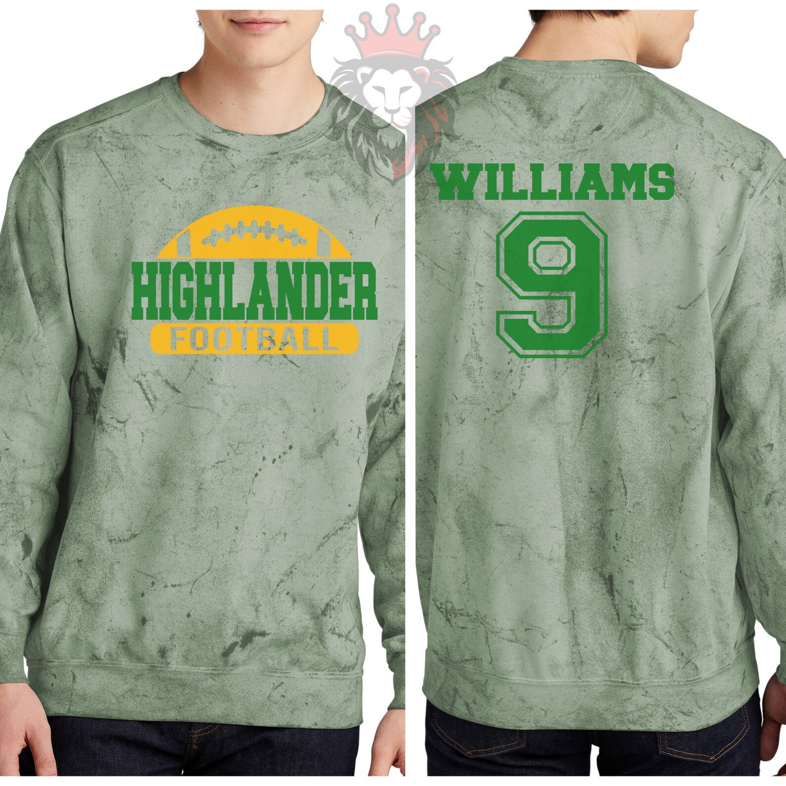 Custom Football Spirit Wear on Comfort Colors Color Blast T-shirts ...