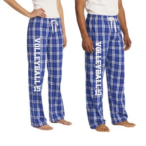 Custom Mascot or Name With Player's Number on Lounge Plaid Pants - Etsy