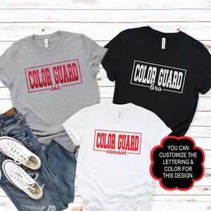 Custom Youth Color Guard Family Shirts - Etsy