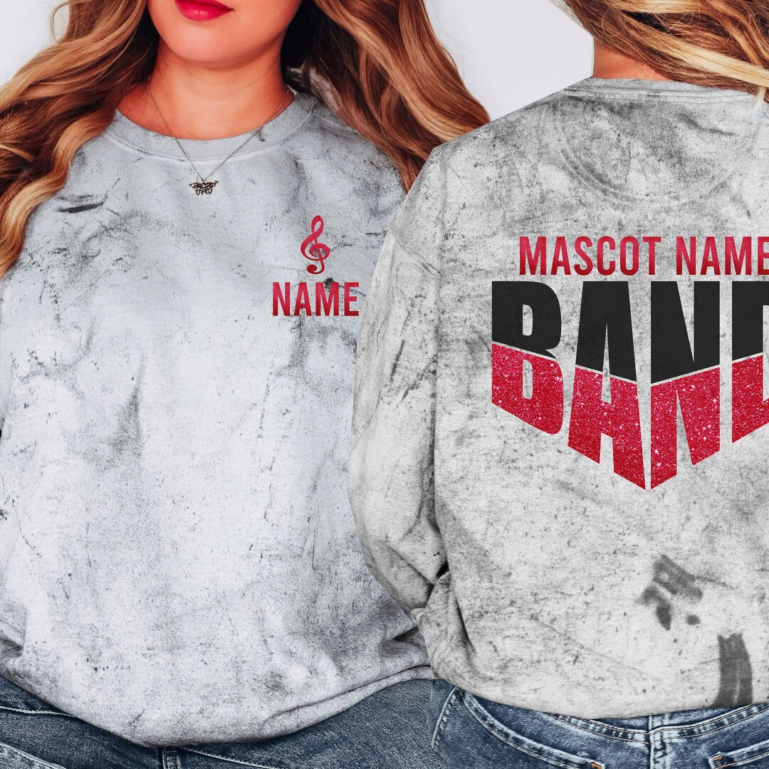 Custom & Personalized Band Spirit Wear on Comfort Colors Color Blast T ...