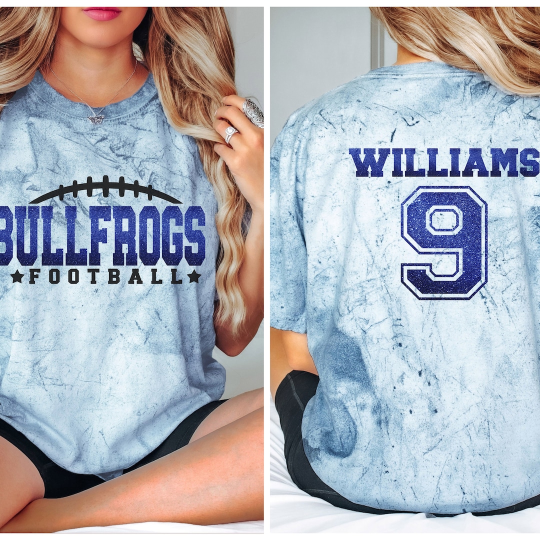 Custom Football Spirit Wear on Comfort Colors Color Blast T-shirts ...