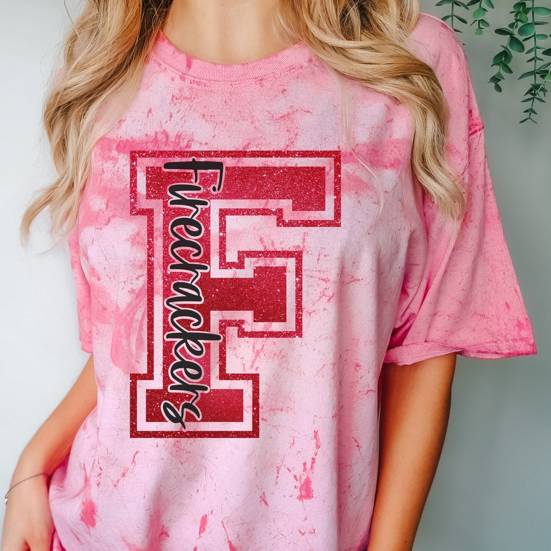 Custom Firecrackers Mascot School Spirit Comfort Colors Color Blast ...