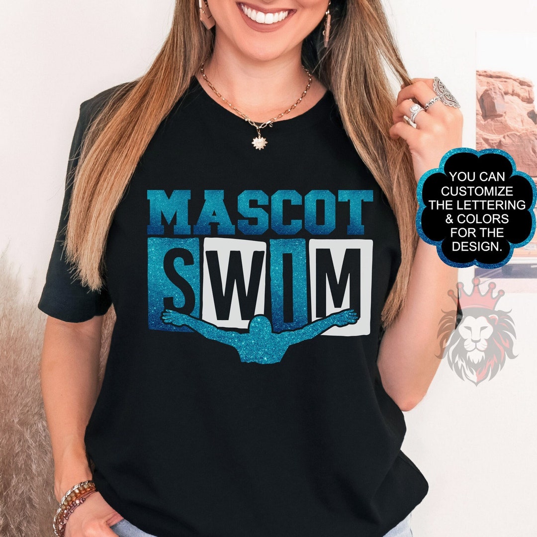 Custom Personalized Swim Mascot Shirts, Sweatshirts, or Hoodies ...