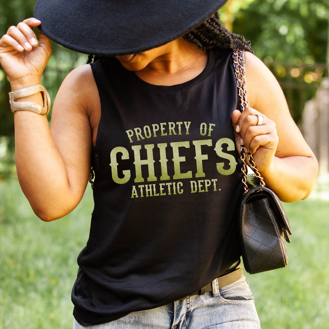 Custom Chiefs Ladies Muscle Tank Top Spirit Wear With Personalized Name ...