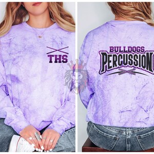 Custom Percussion Band Spirit Wear on Comfort Colors Color Blast T ...
