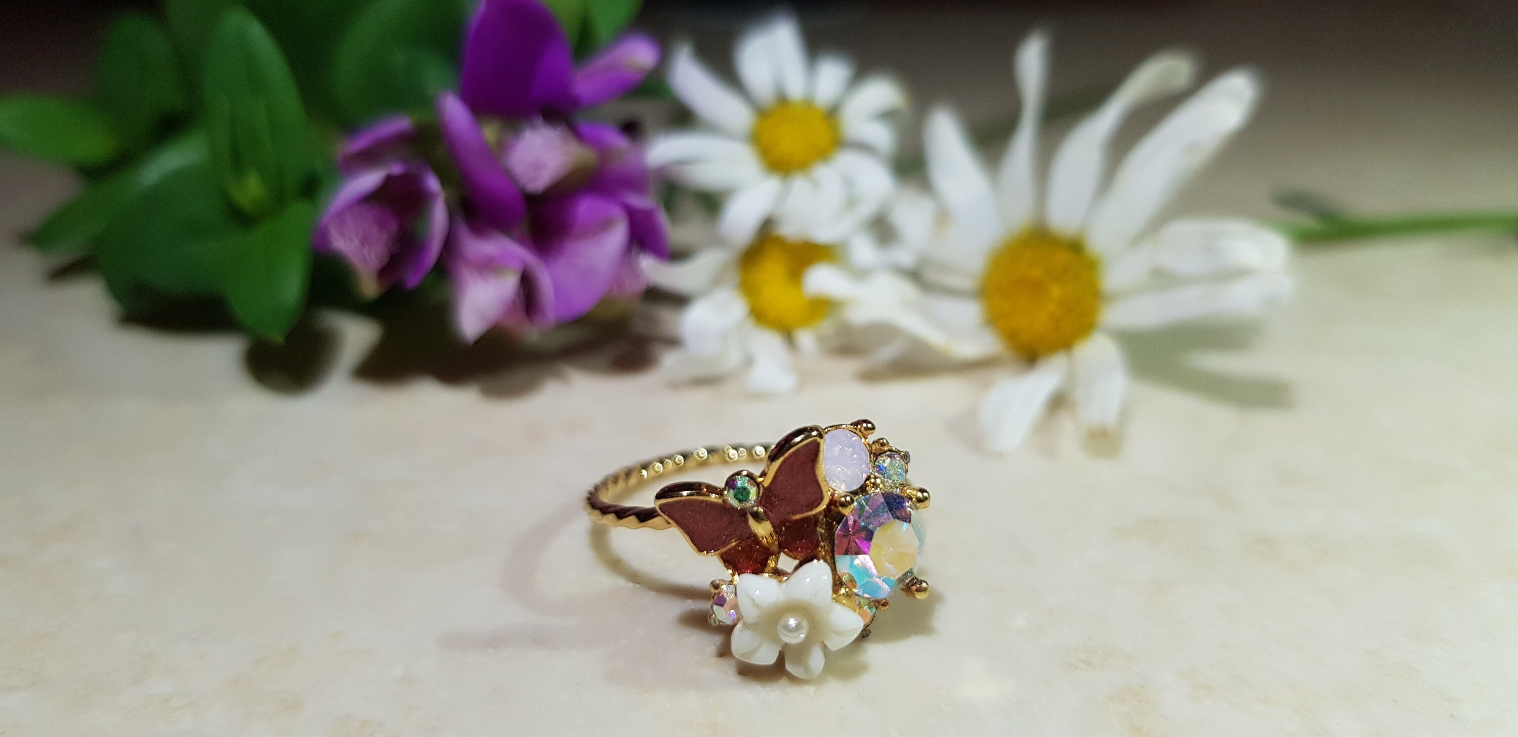 Cute Gold Delicate Fairy Flower Butterfly Rabbit Adjustable Fabulous ...