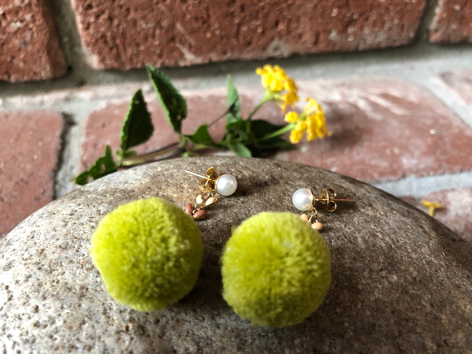 Cute Fuzzy Pompom Ball Earrings Poof Puff Fluffy Bon Bon - Etsy