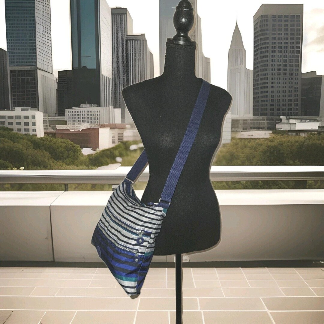 Kipling Crossbody Shoulder Blue Stripe 12x10 - Etsy