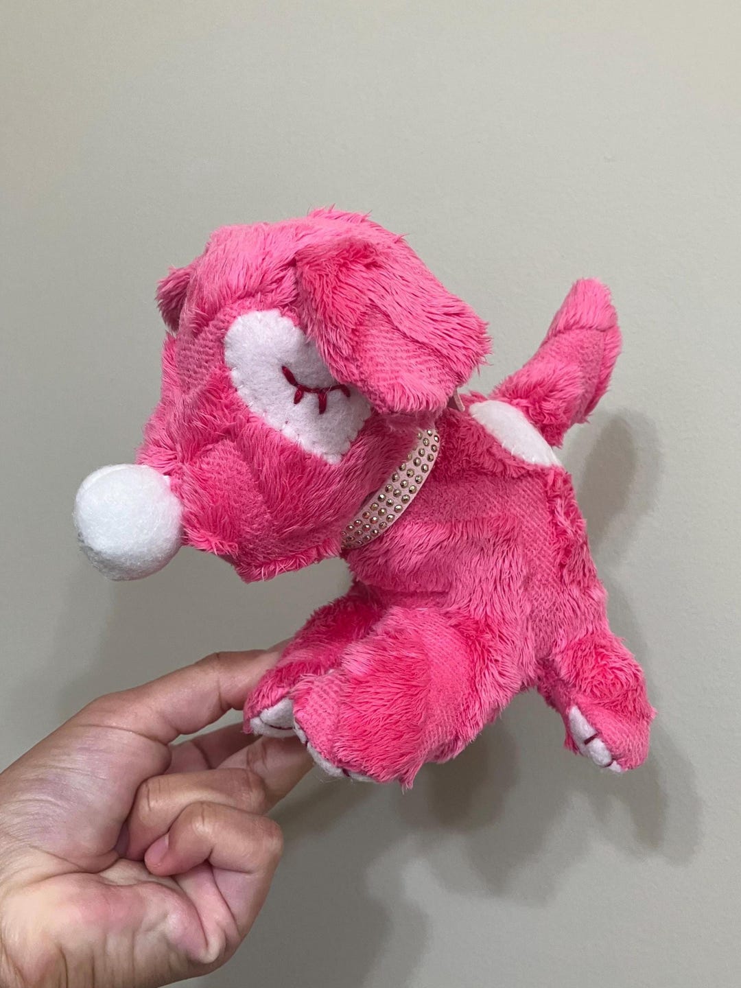 Pink Small Dog Plush - Etsy