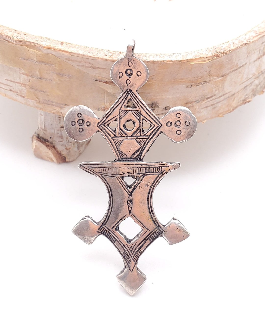 Moroccan Handmade Tuareg Silver Cross Pendant, Ethnic Tribal, Tuareg ...
