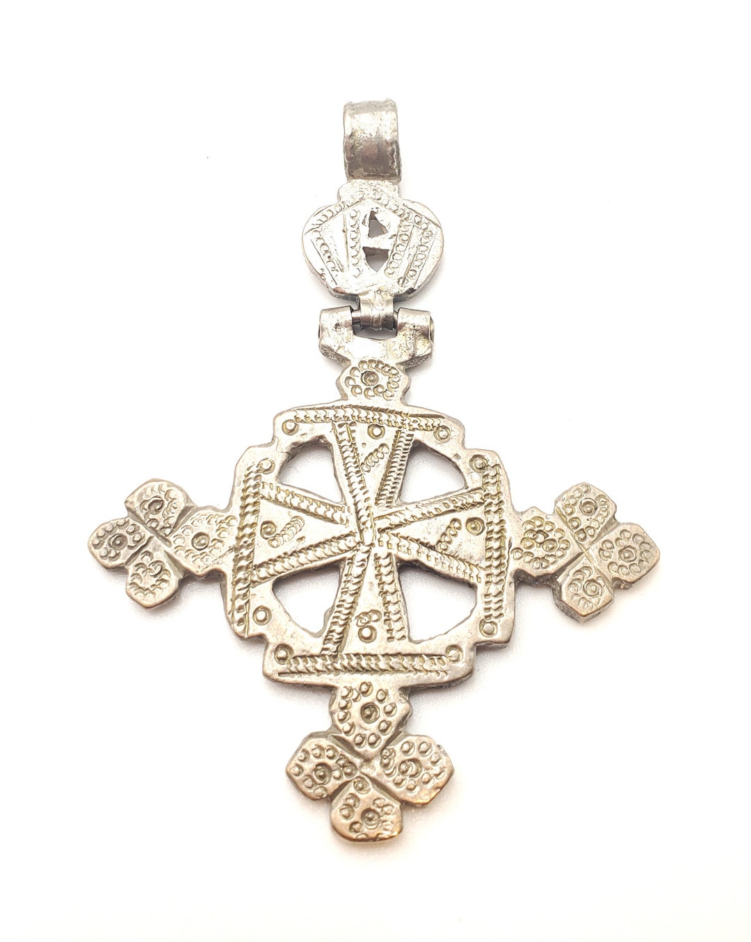 A Unique Patterned Old Ethiopian Cross Pendant 1800's,maria Theresa ...