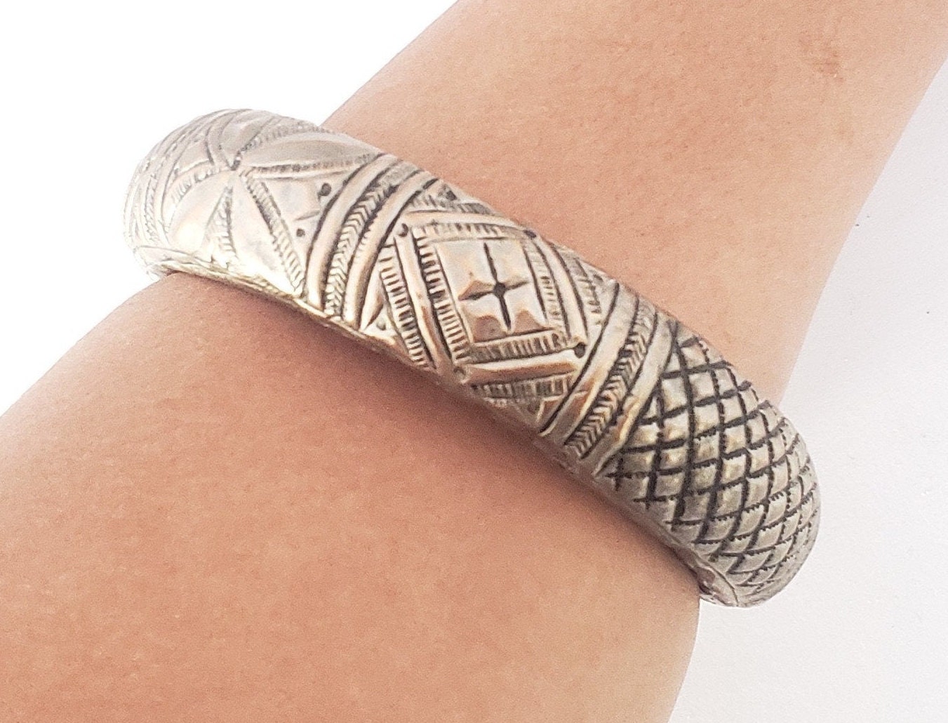 Vintage Silver Bedouin Upper Arm Cuff: Yemen Ethnic Tribal Bangle - Etsy