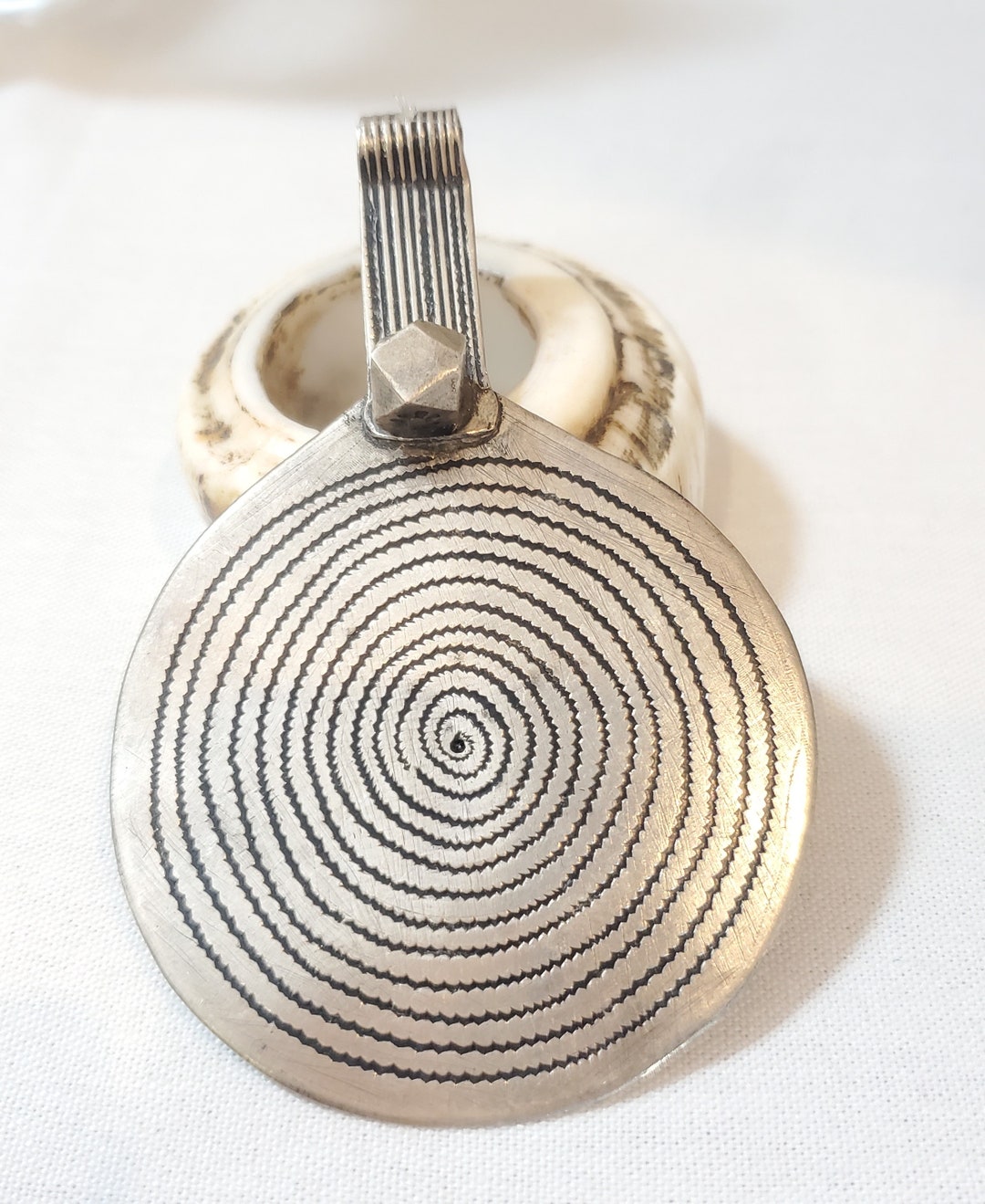 Moroccan Berber Old Spiral Pendant Sterling Silver 925, Berber Amulet ...