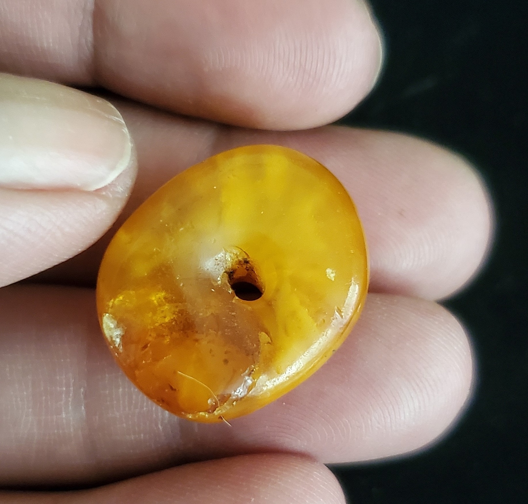 Antique Natural Amber Bead From Morocco 4 Gr, Amazigh Amber, Natural ...