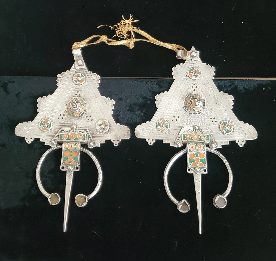 Antique Big Amazigh Berber Silver Fibulas, Sous, Morocco, Old Ethnic ...