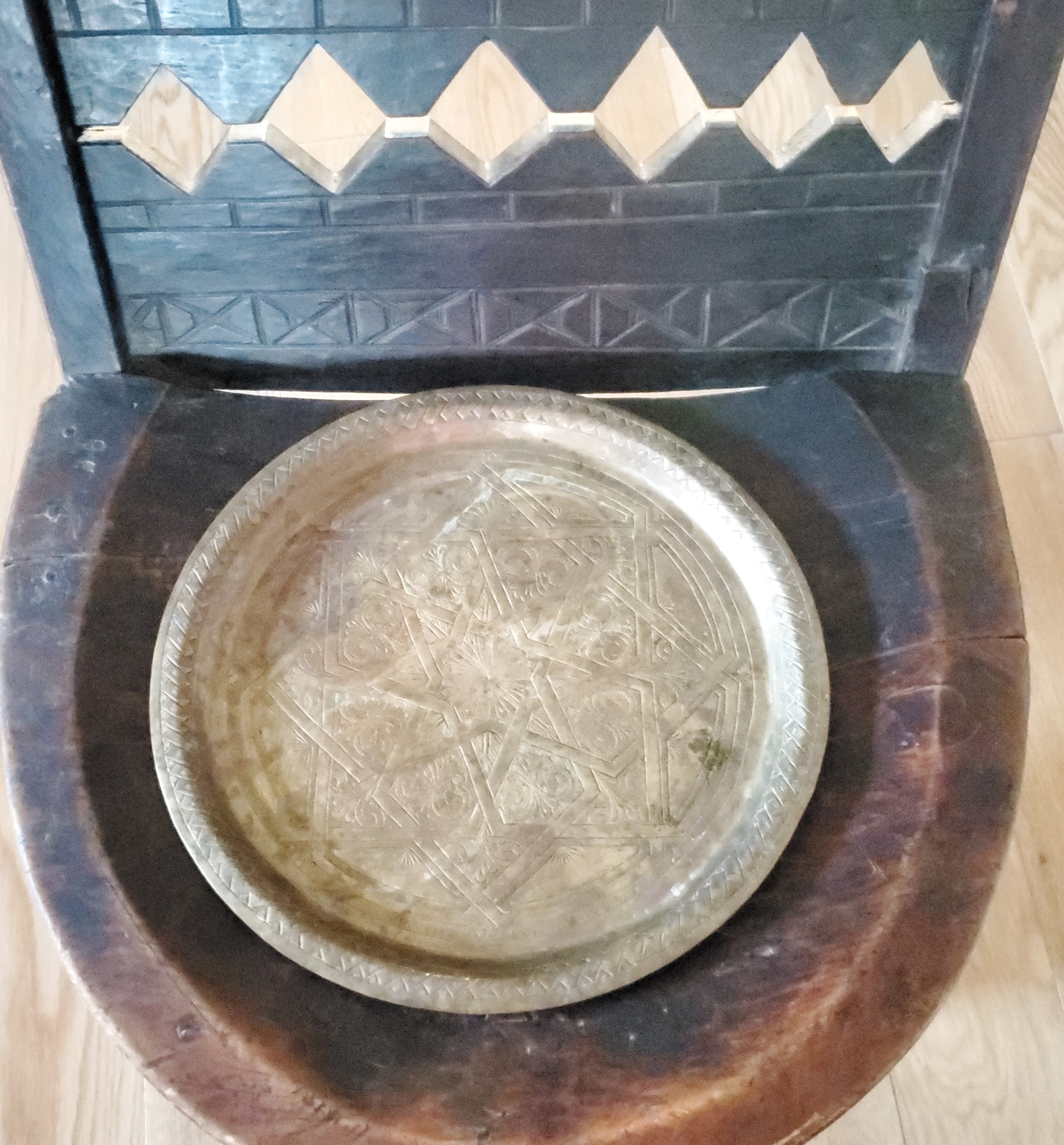 Old Moroccan Brass Tray 12 Decorative Oriental - Etsy
