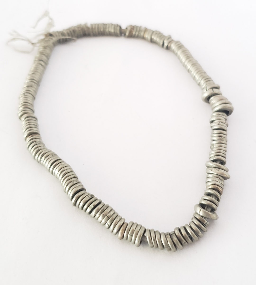 Antique Ethiopian 10''strand of Silver Heishi Anklet 1930s ,collectible ...