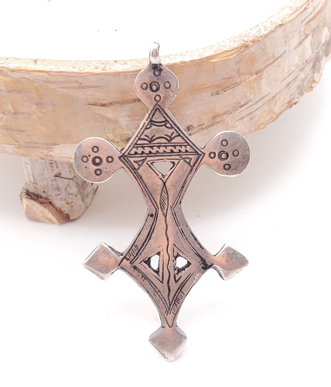 Moroccan Handmade Tuareg Silver Cross Pendant, Ethnic Tribal, Tuareg ...