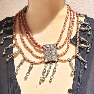 Antique Massive Yemenite Silver Islamic Filigree Multi-strand Beads ...