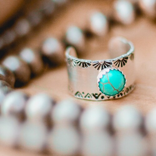 Western Stamped Ring - Etsy