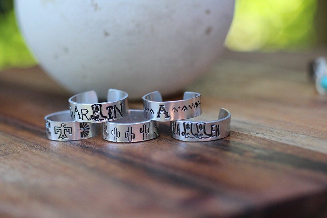 CUSTOM Ring Western Ring Western Wrap Ring Personalized - Etsy