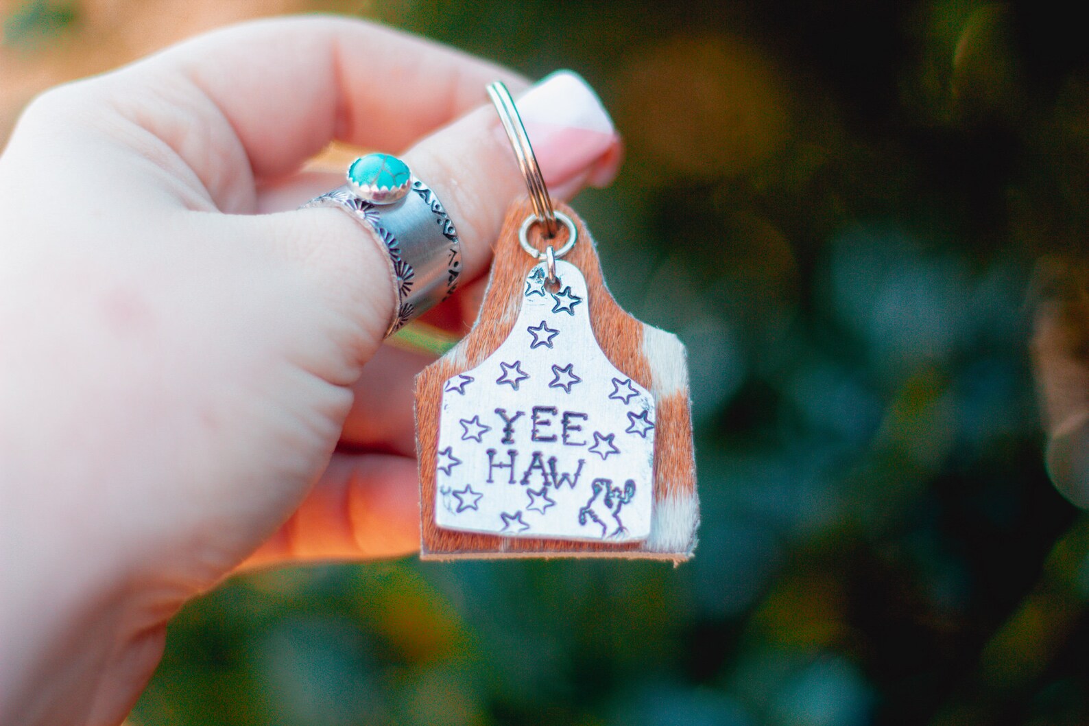 Western COWTAG KEYCHAIN Custom Ear Tag Keychain Western - Etsy
