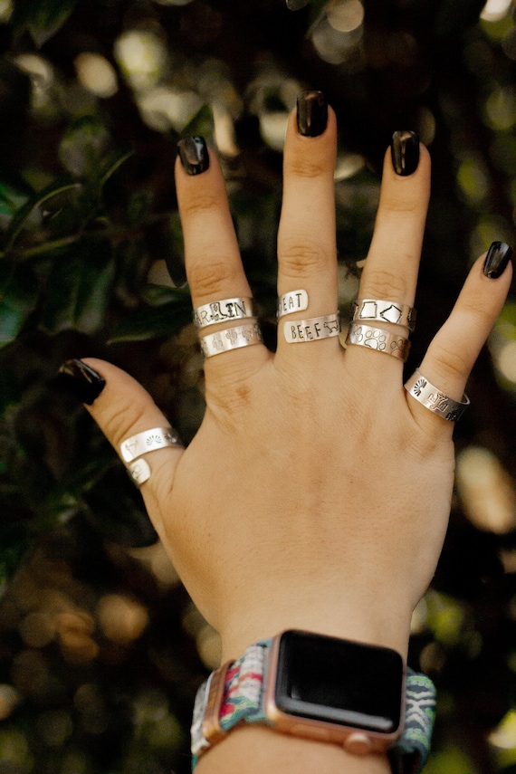 CUSTOM Ring Western Ring Western Wrap Ring Personalized | Etsy