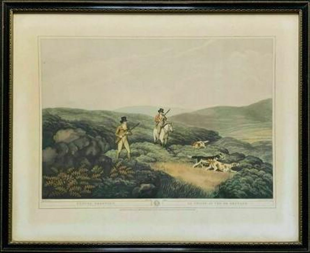 GROUSE SHOOTING! Original 19th-century Sporting Print Hogarth Frame - Etsy