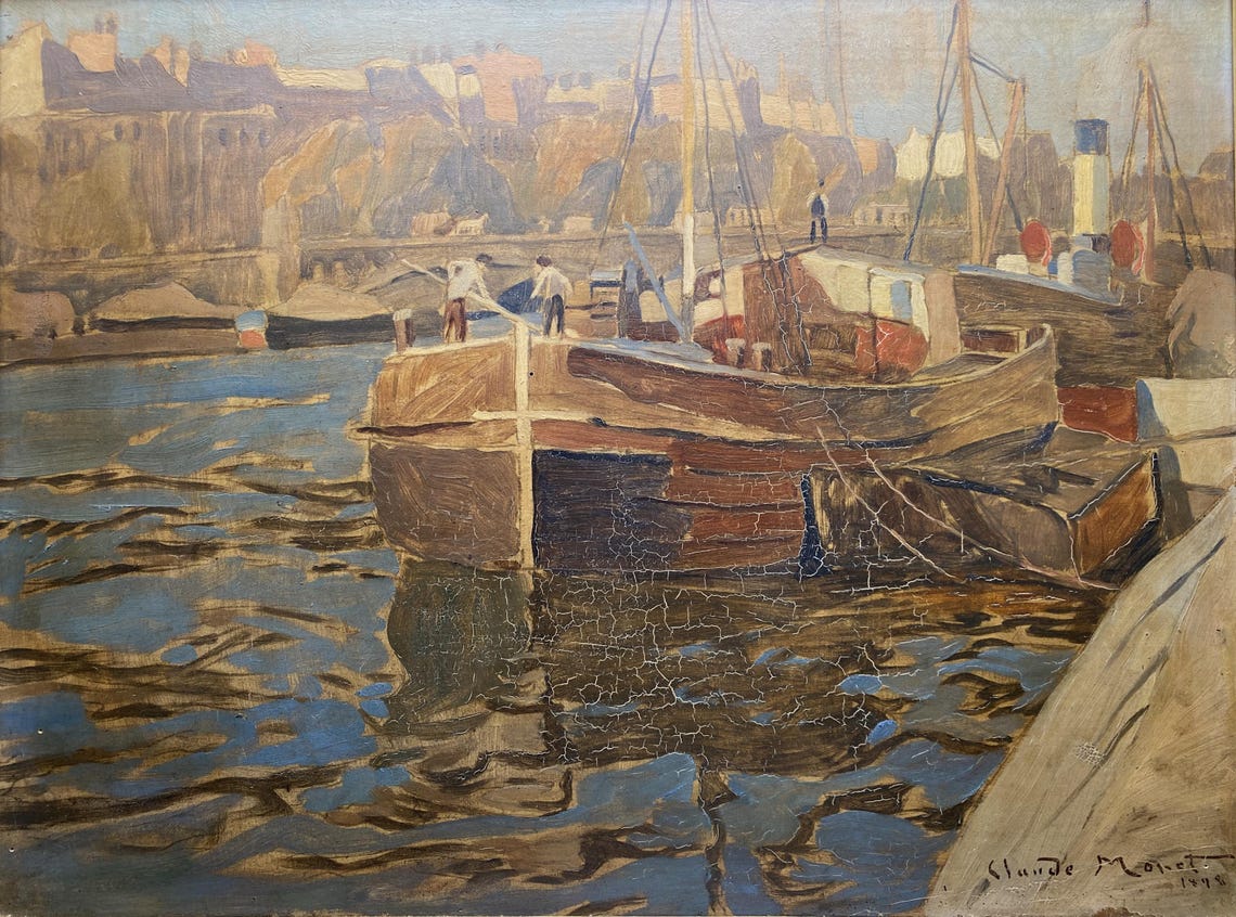 CIRCLE OF Claude Monet 1840-1926 Interesting French Impressionist Oil ...