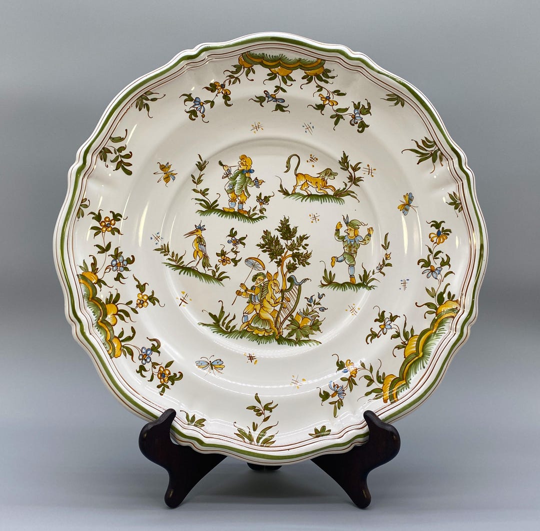 Large 18th Century Style French Faience De Moustiers Hand-painted ...