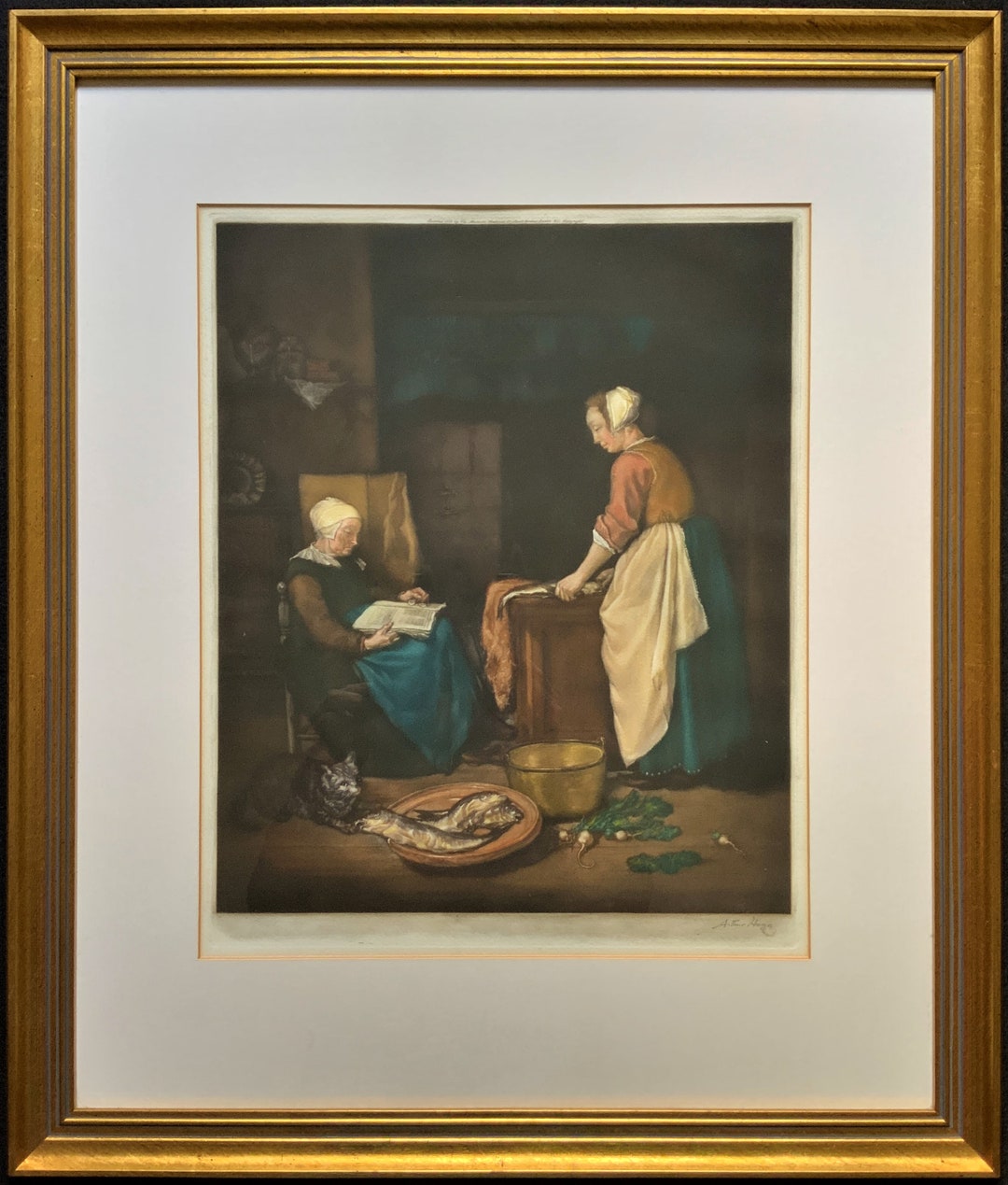 Antique Mezzotint Portrait by Arthur Hogg (1872-1949) After: Gabriel ...