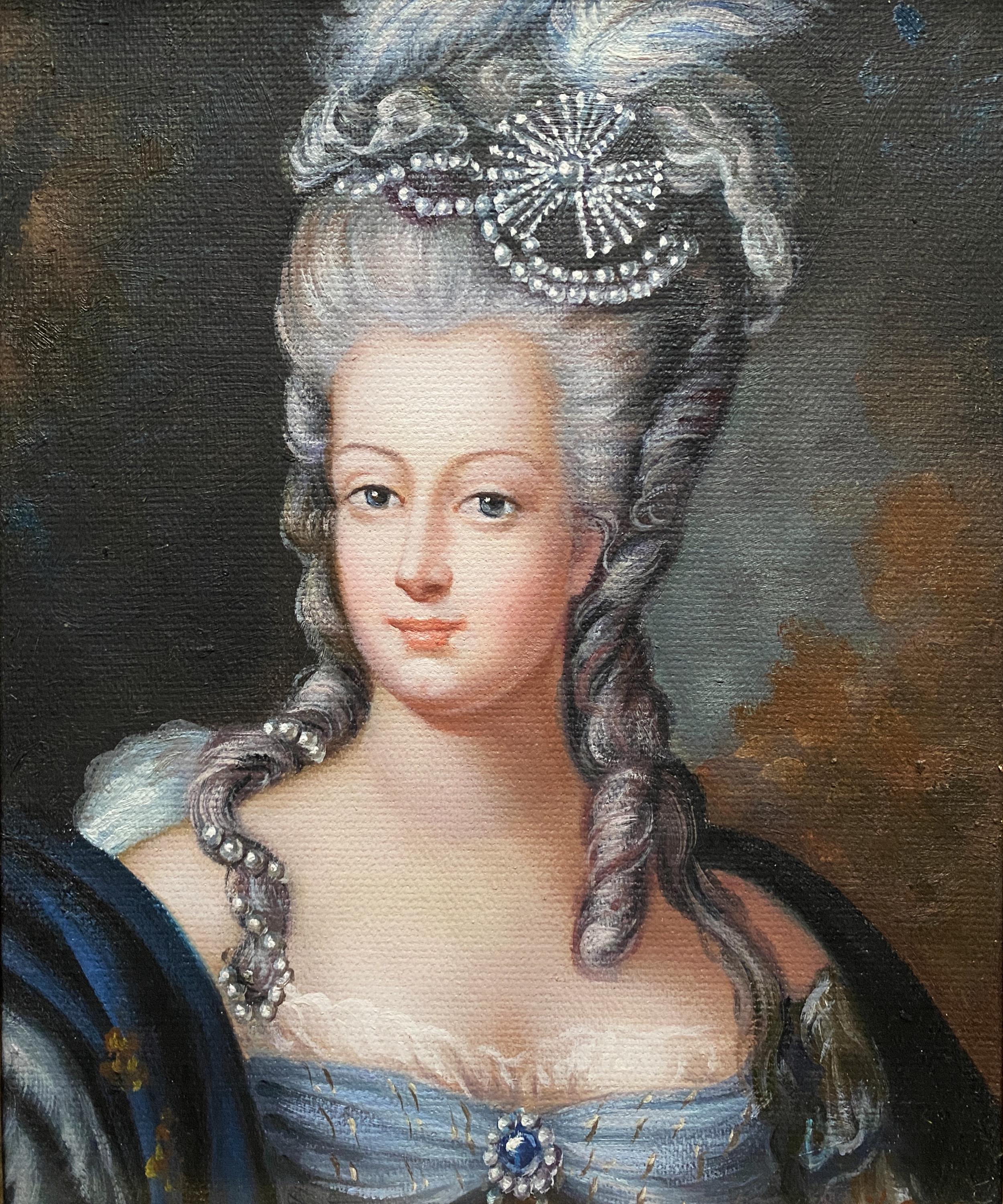 A Decorative Original Portrait Oil Painting 18th-century Georgian Style ...