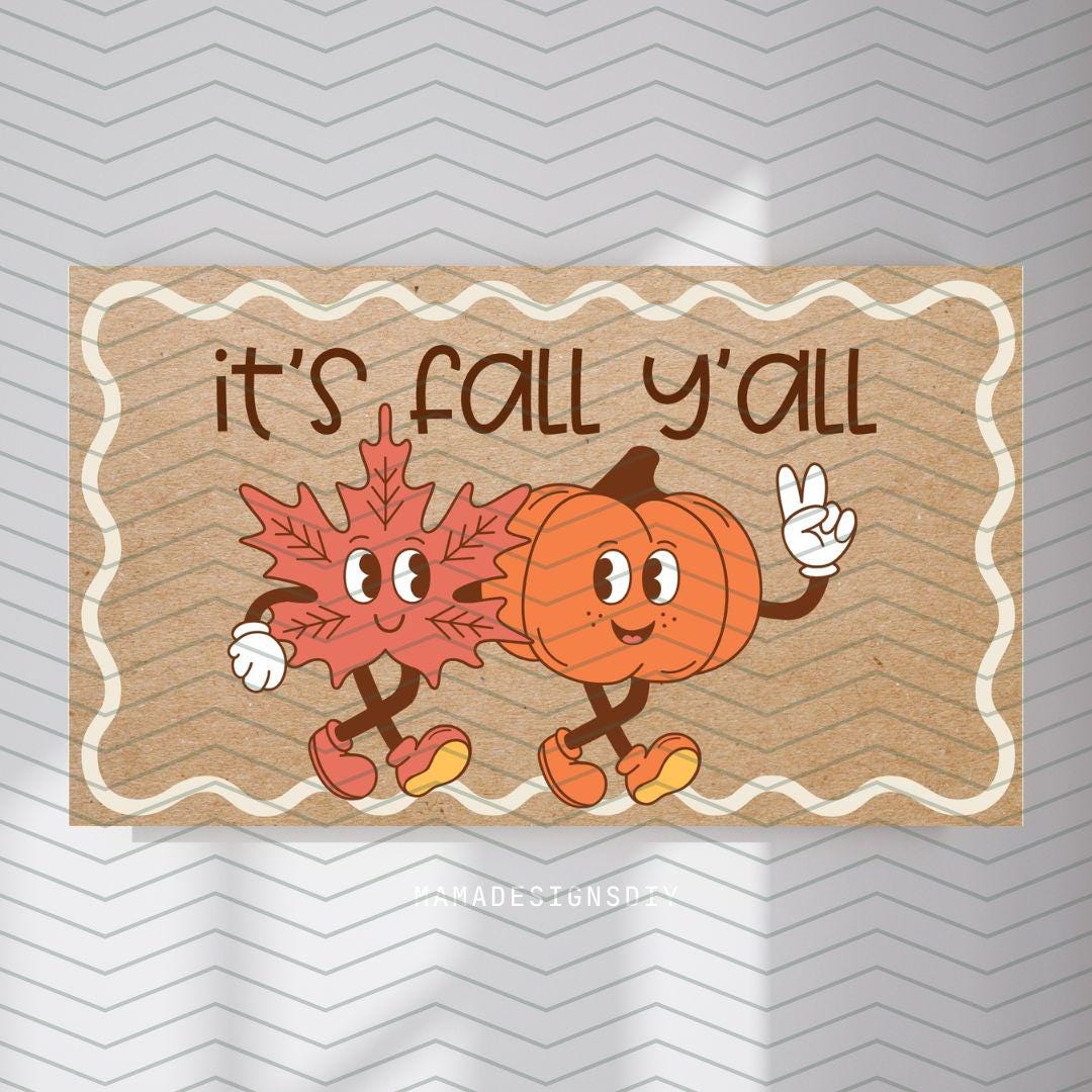 IT'S FALL Y'ALL Banner Mockup Template | Seasonal Custom Bundle ...