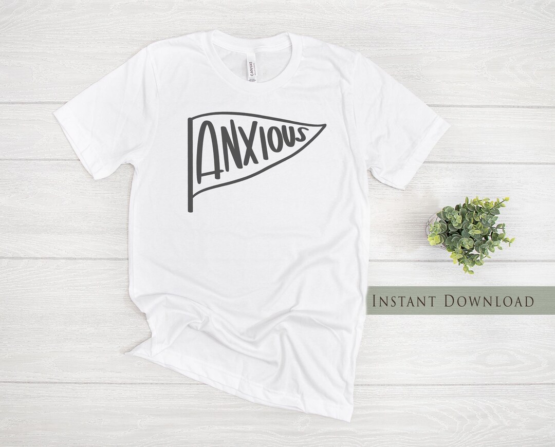 Anxious, Mental Health Flag, Depressed SVG PNG Design, Anxiety, Grief ...